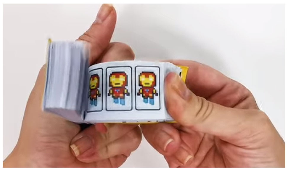 Un flip book inspiré de la machine à sous de casino Iron man